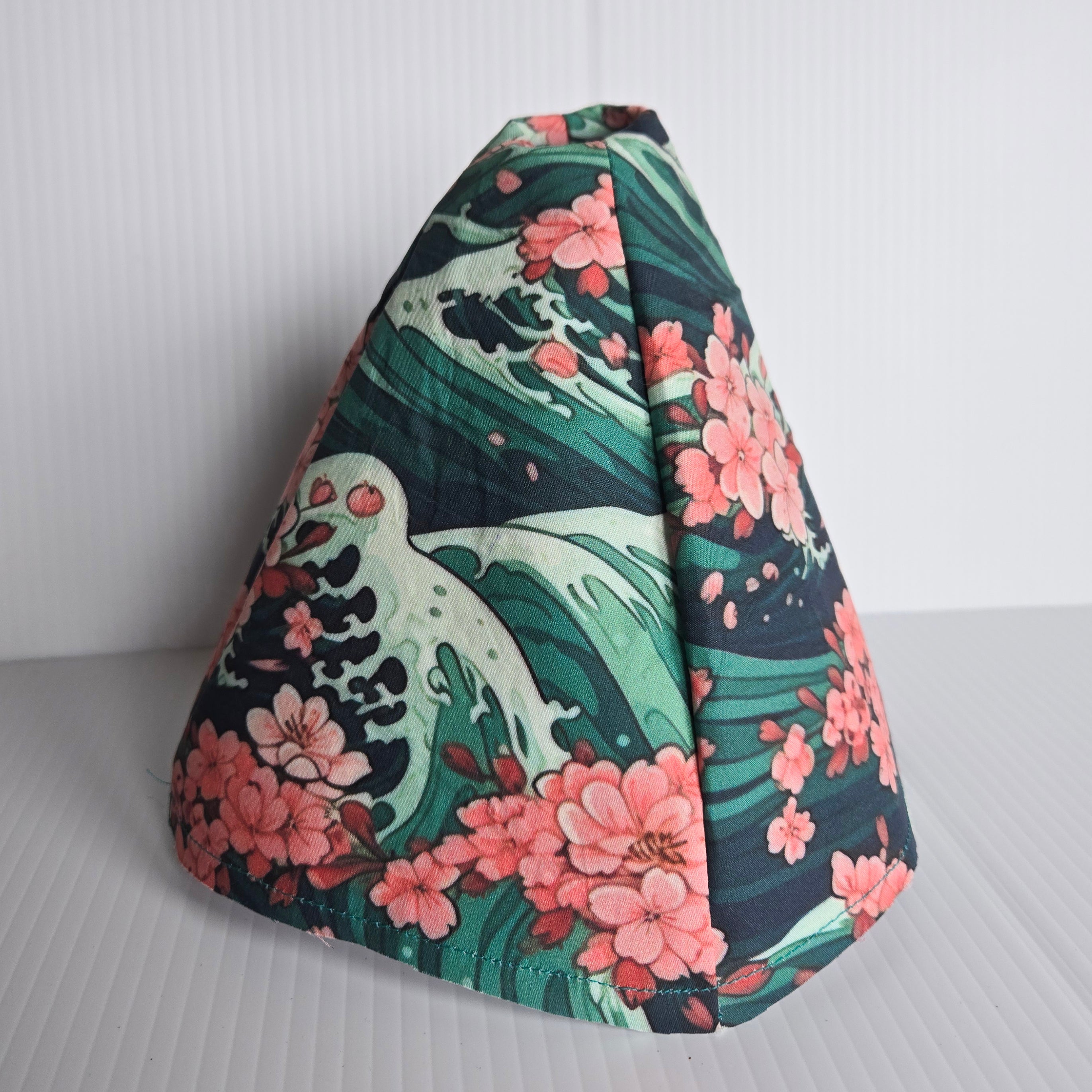 Turquoise Waves and Cherry Blossom Shift Boot | JMcK Artwork