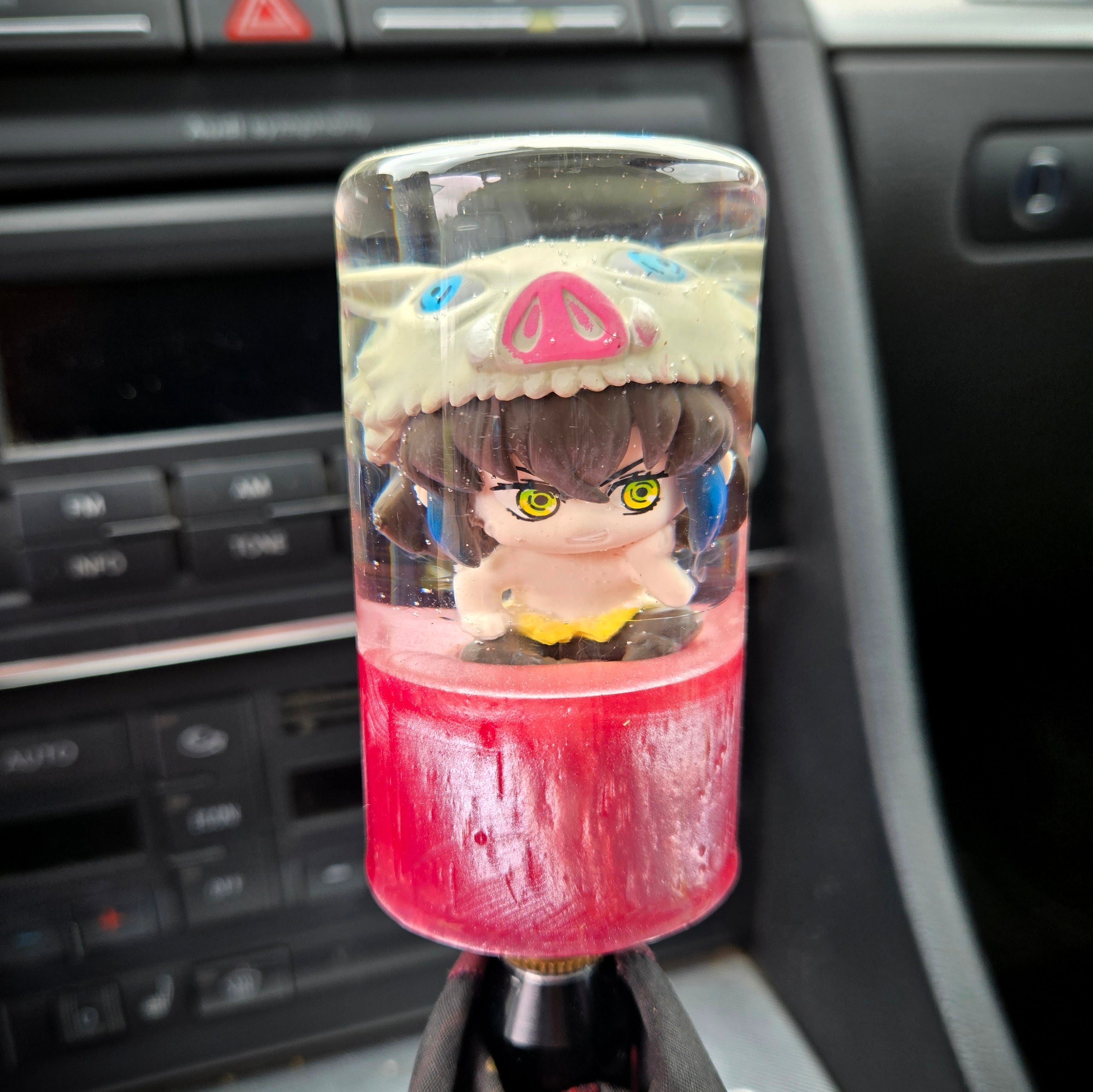 3" Inosuke (Demon Slayer) Shift Knob with Pink Base | JMcK Artwork