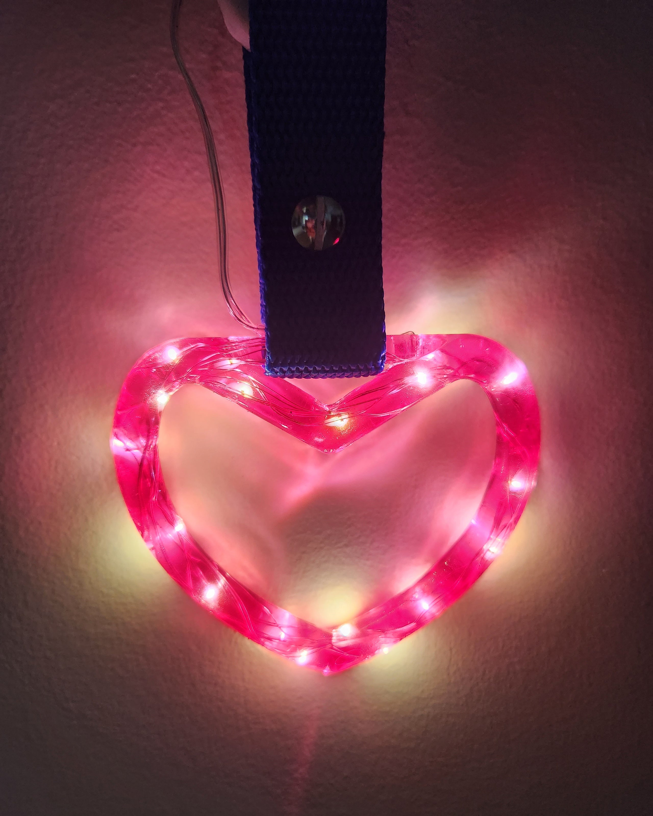 LED Pink Heart Tsurikawa | JMcK Artwork