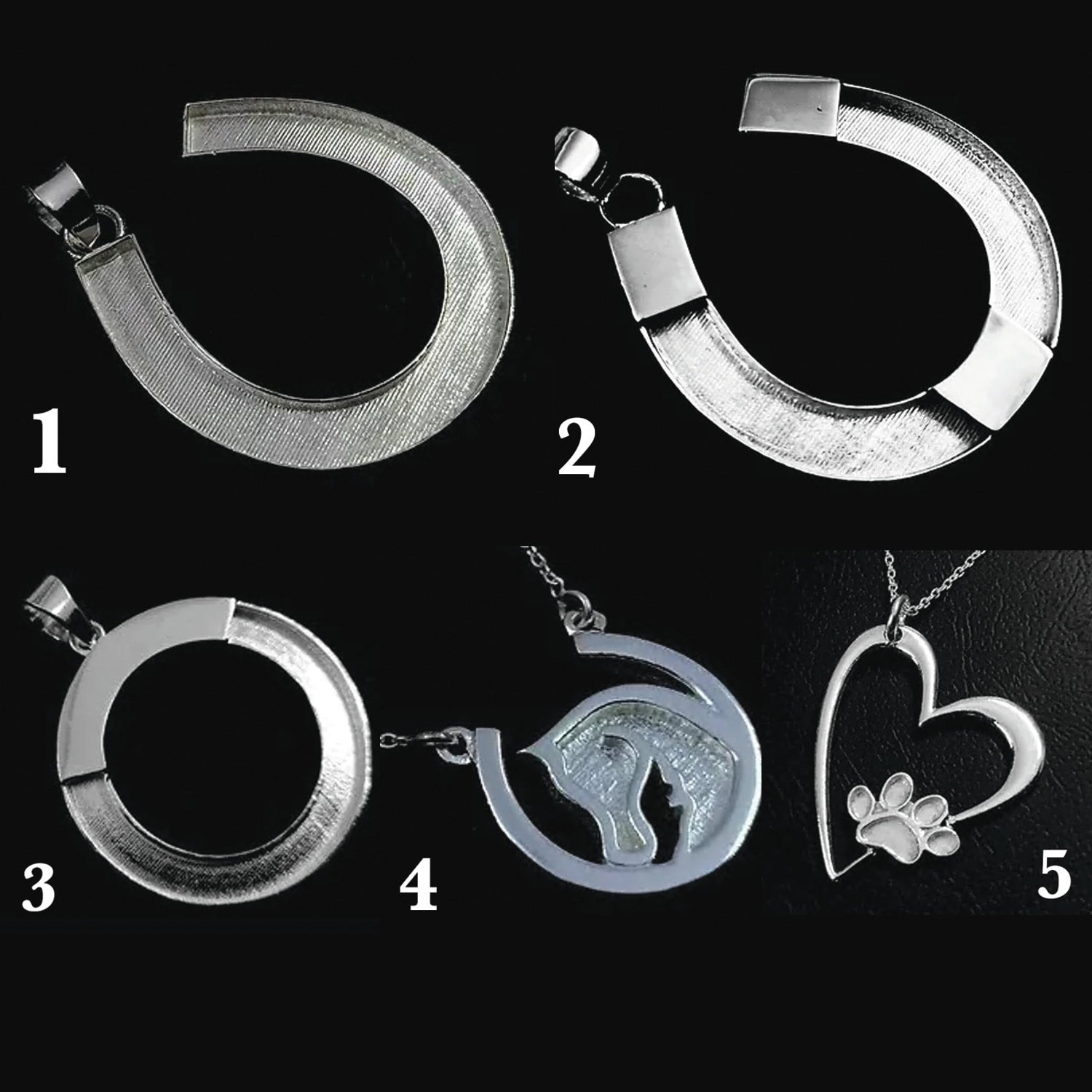 Resin Inlay Necklace Pendant with Hair/Ashes | JMcK Artwork